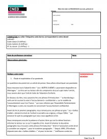 devoir redaction cned 3ème Français